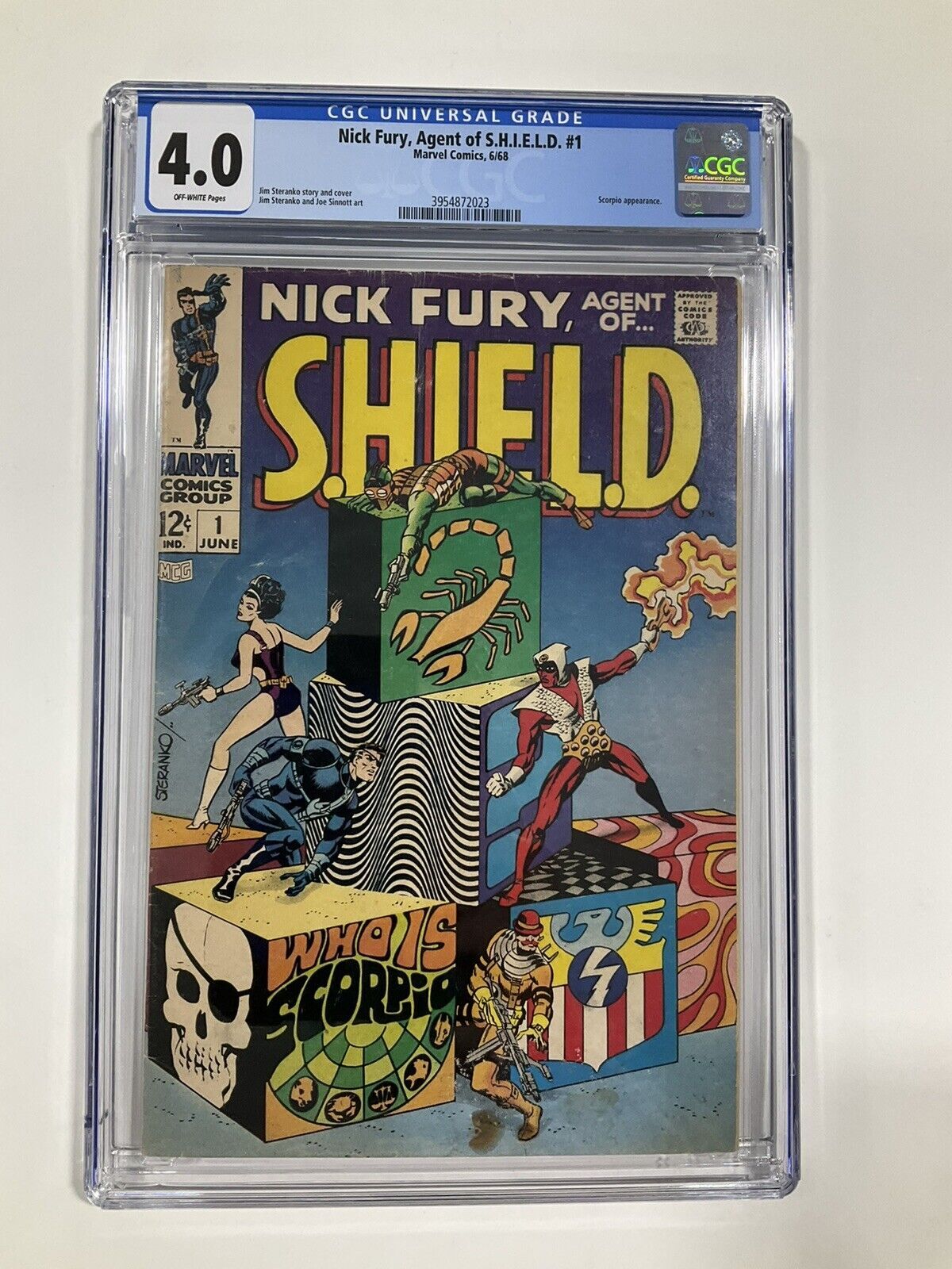 Nick Fury Agent of S.H.I.E.L.D. 1 CGC 4.0 OW Pages Marvel 1968 | Comic ...
