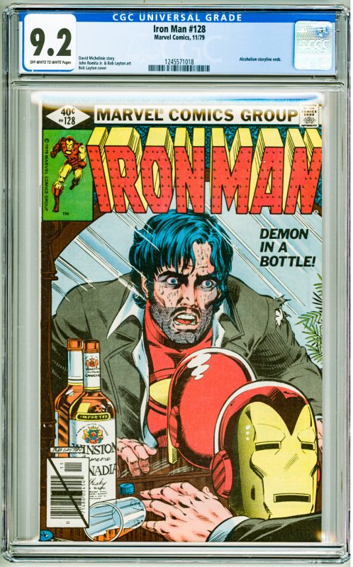 Iron Man #128 CGC 9.2! OWW Pages! | Comic Books - Bronze Age, Marvel ...
