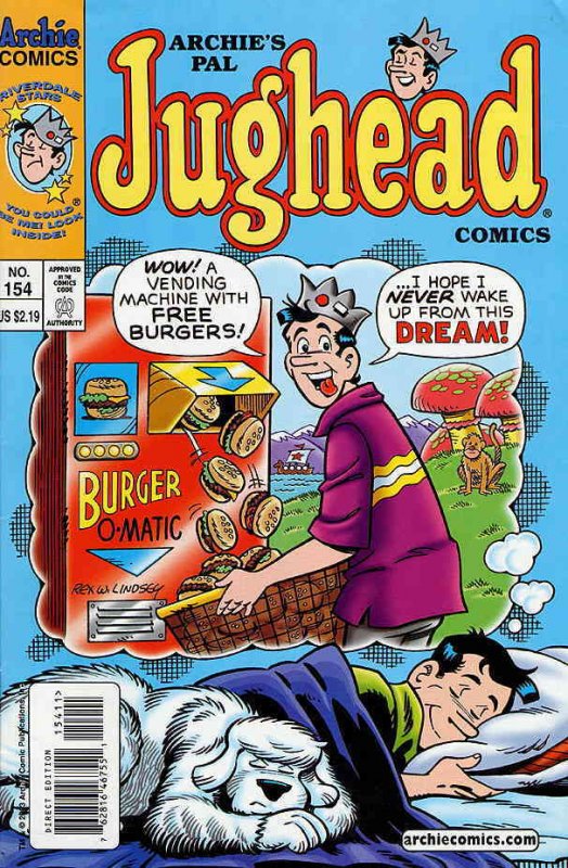 Archie's Pal Jughead Comics #154 VG ; Archie | low grade comic Burger ...