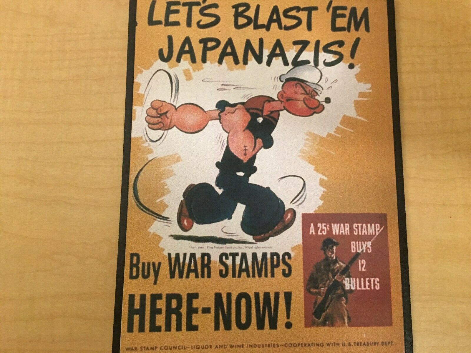 3 World War II Propaganda Poster Magnets Fightin' Nazis Award Popeye ...