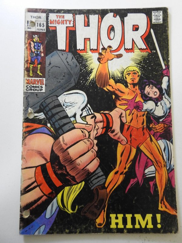 Thor #165 (1969) GD+ Condition! 1st full app of Him! 3 hole punches ...