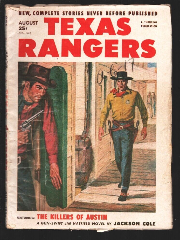 Texas Rangers 8/1955Jackson Cole-Features Jim Hatfield, Texas Ranger ...