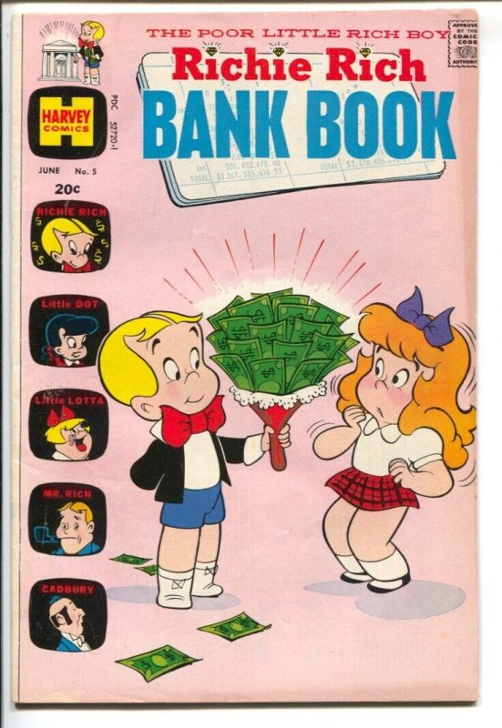 Richie Rich Bank Book #5 1973-bouquets of money cover-Little Dot-Little Lotta... | Comic Books ...