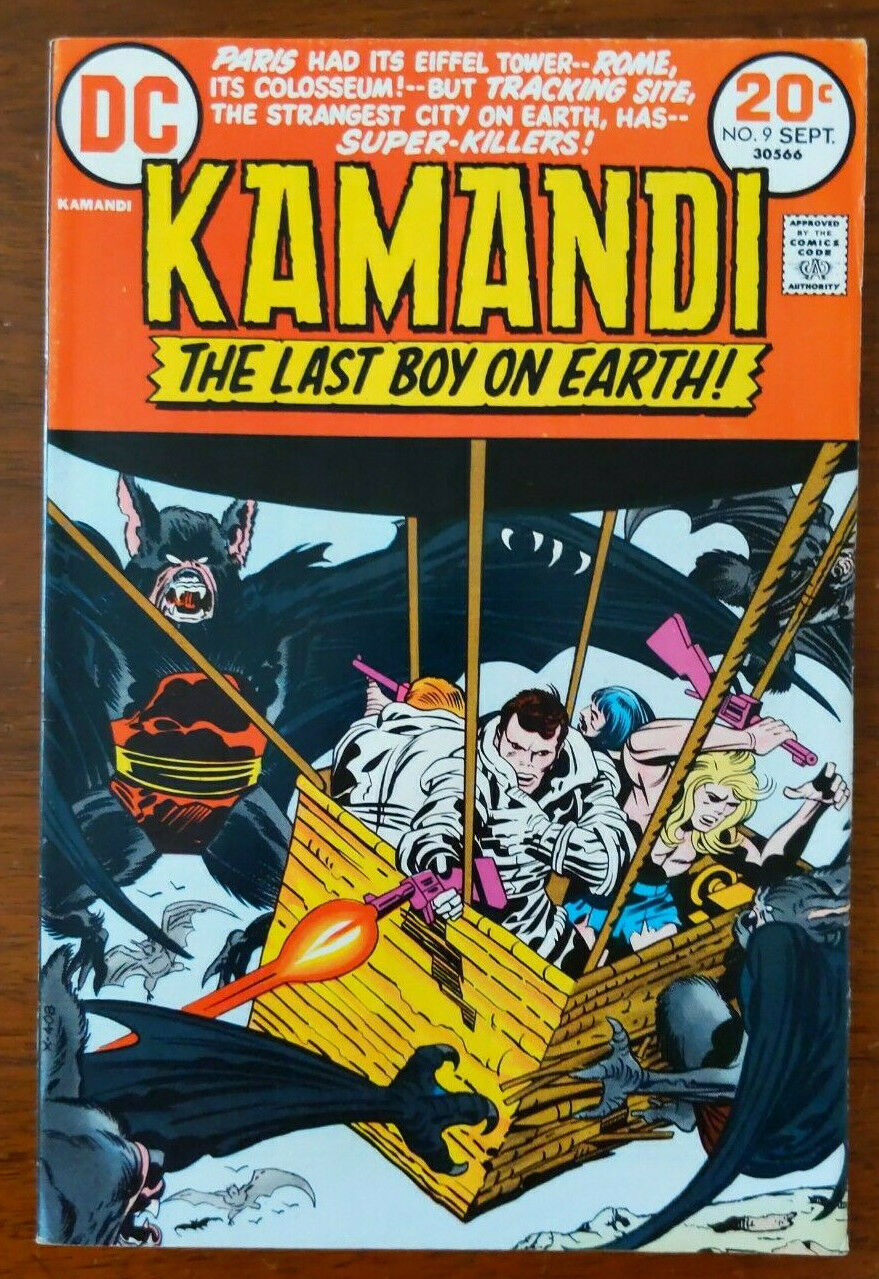 Kamandi #9 - Jack Kirby Cover & Story Mutant Bat Monster Cover - 1973 ...