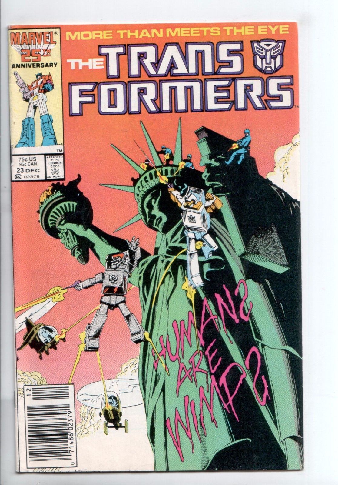 Transformers #23 - Herb Trimpe Cover Art (Marvel, 1986) - VG/FN | Comic ...