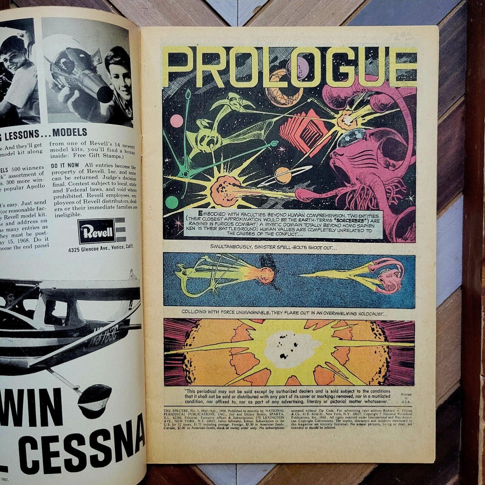 SPECTRE #3 VG/FN (DC 1968) NEAL ADAMS Cover & Art WILDCAT Appearance ...