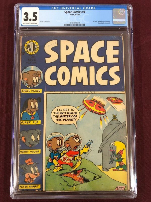 Space Comics 4 CGC 3.5 VG- Frank Carin First Issue 1954 | Comic Books ...