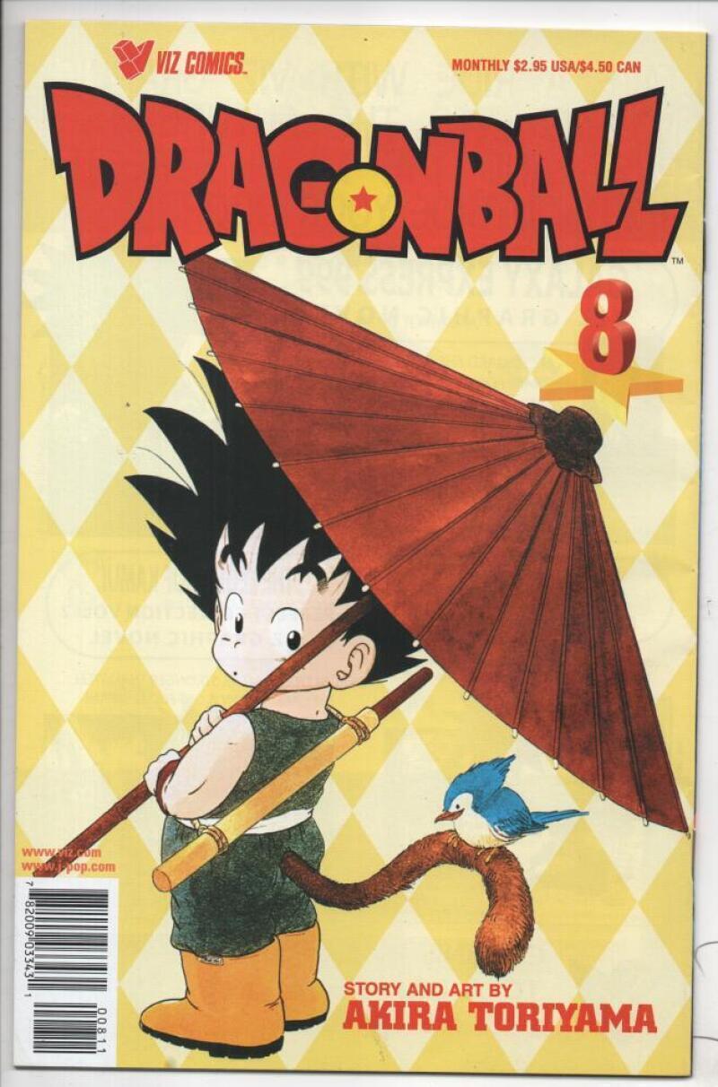 DRAGONBALL #8, FN+, Viz Comics, Akira Toriyama 1998 Special manga style ...