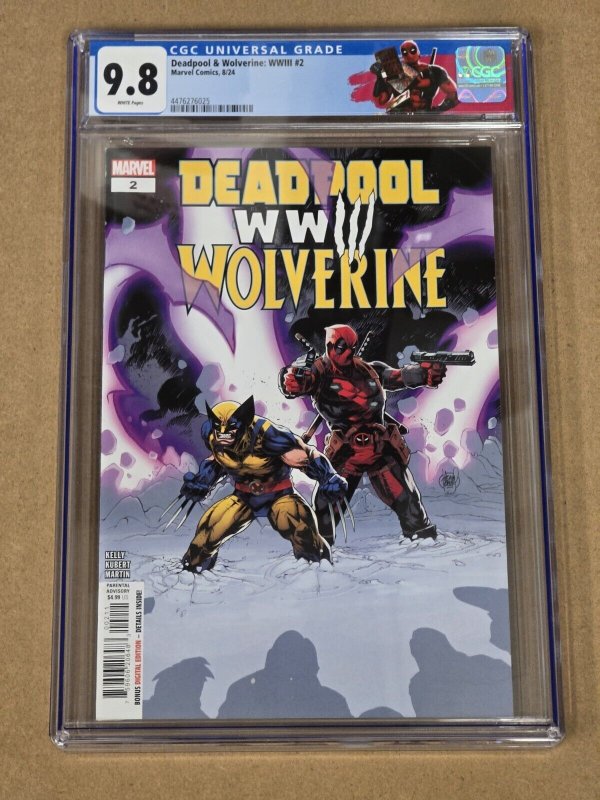 Deadpool Wolverine Wwiii #2 Marvel 2024 Main Adam Kubert CGC 9.8 Custom ...