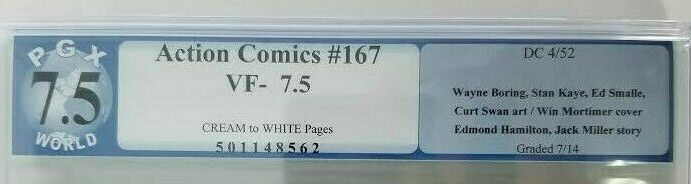 Action Comics #167~1952 DC~PGX 7.5 (VF-)~"The Machines of Crime ...