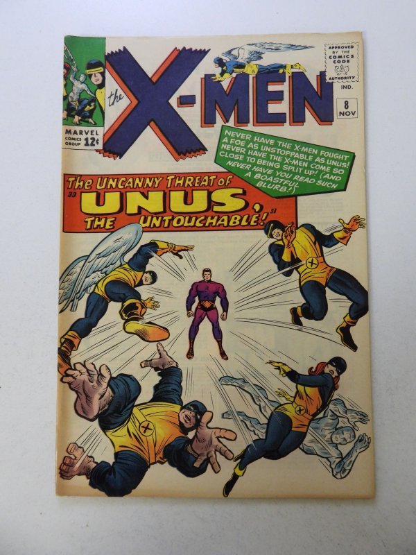 The X-Men #8 (1964) 1st appearance of Unus the Untouchable FN condition ...