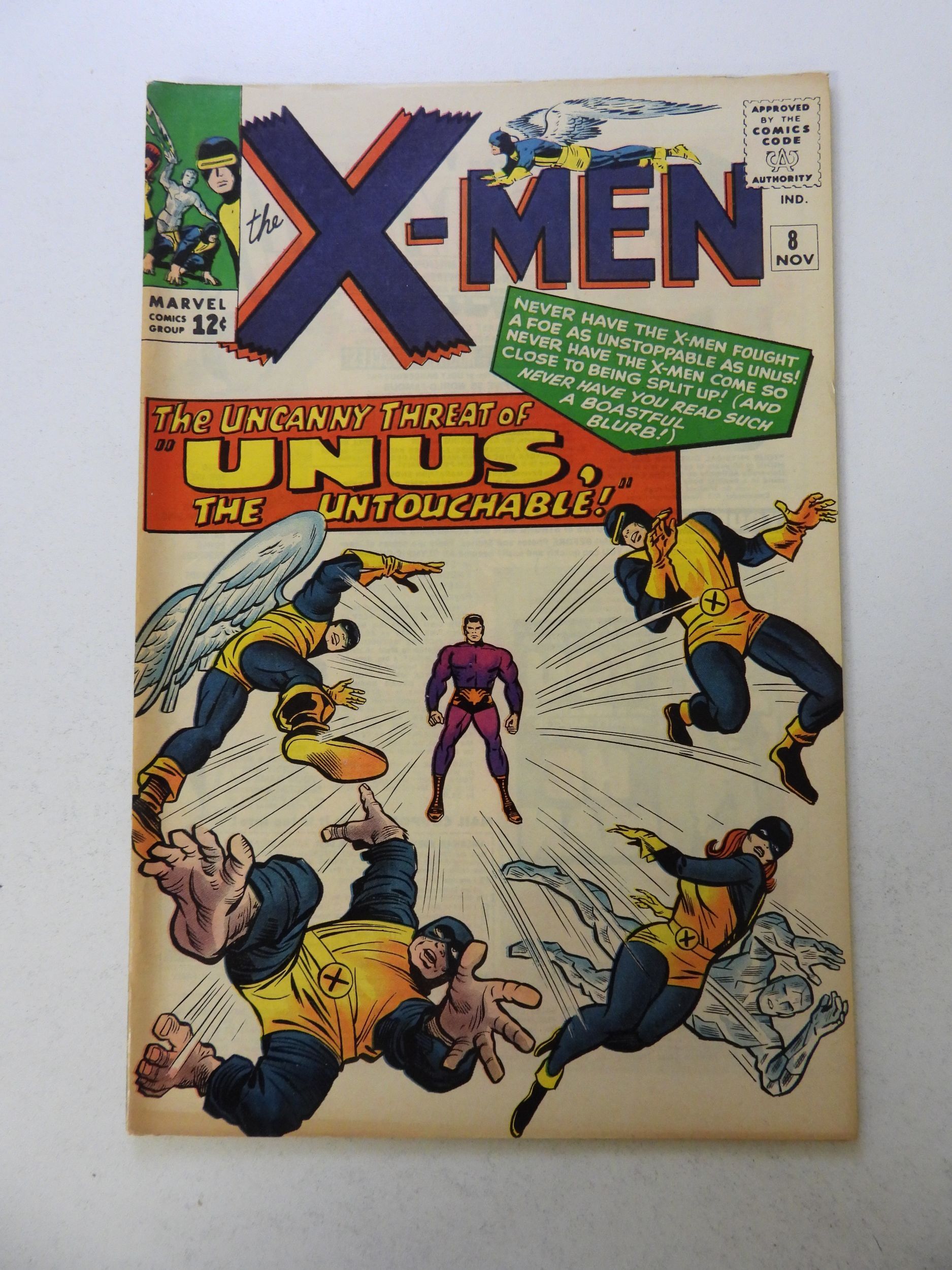 The X-Men #8 (1964) 1st appearance of Unus the Untouchable FN condition ...