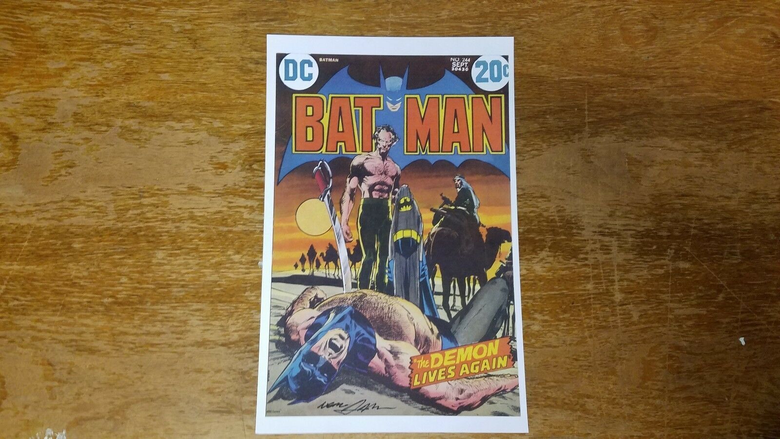Batman # 244 Cover ( w/ Border ) Neal Adams 11" x 17" Signed Print DC ...