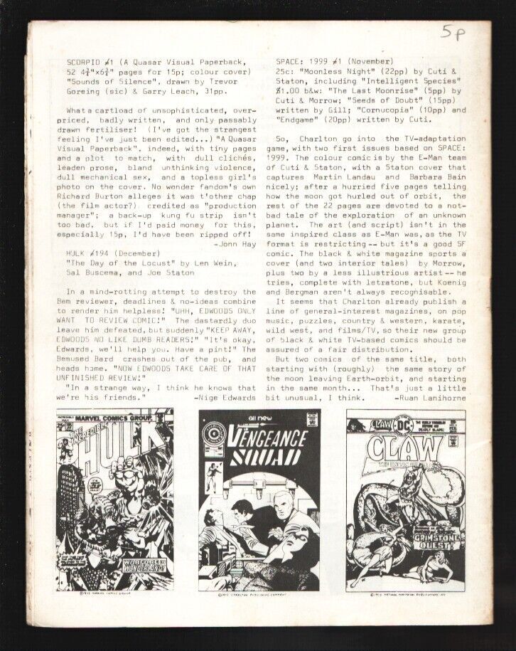 Bemusing Magazine #7 10/1975-Includes Weird Fantasy Book Shop price ...