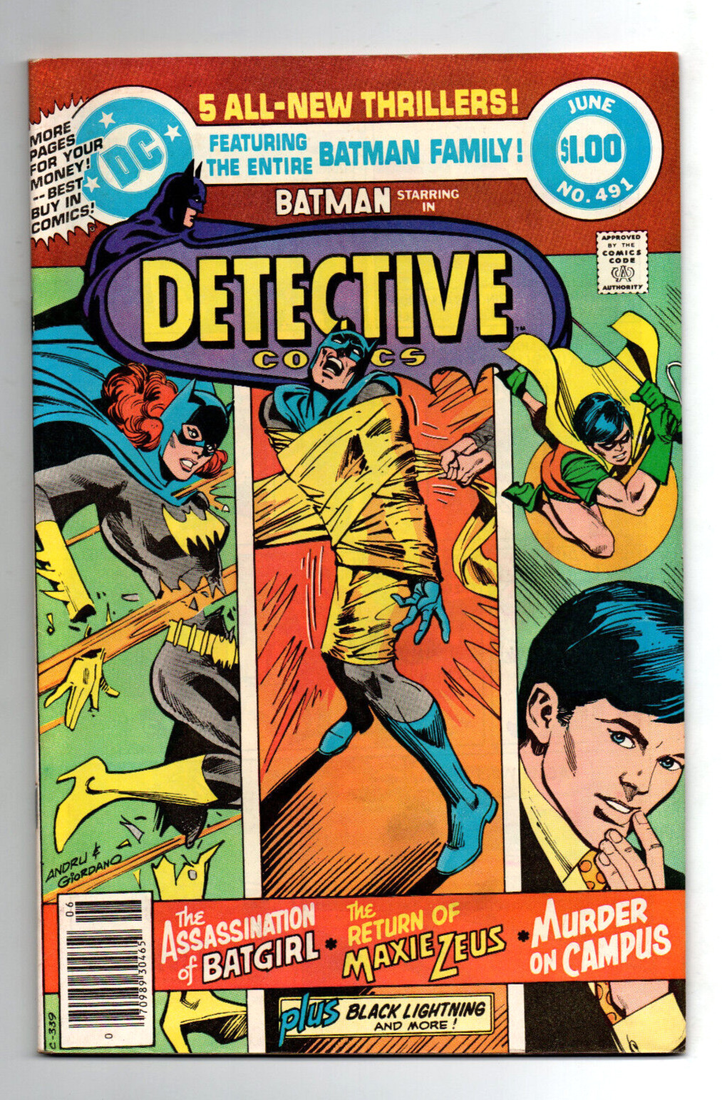 Detective Comics #491 newsstand - Batman - Batgirl - Maxi Zeus - 1980 ...