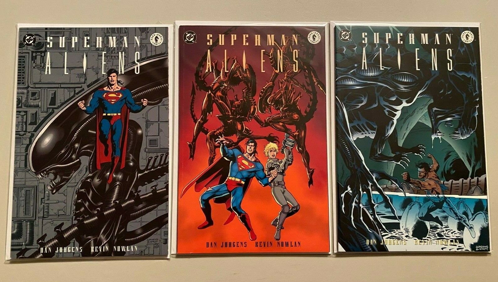 Superman vs Aliens set from:#1-3 all 3 different books 8.0 VF (1995 ...