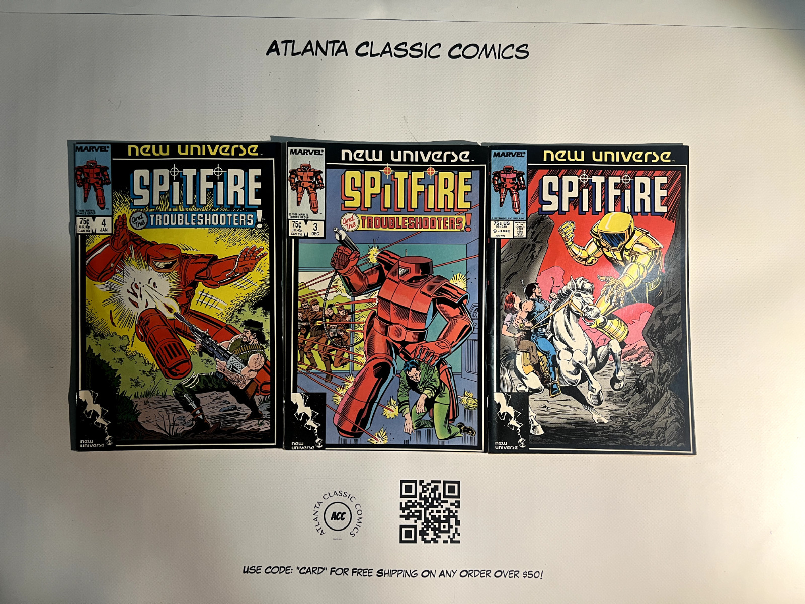 3 Spitfire Marvel Comic Books# 3 4 9 Avengers Defenders Spiderman Hulk ...