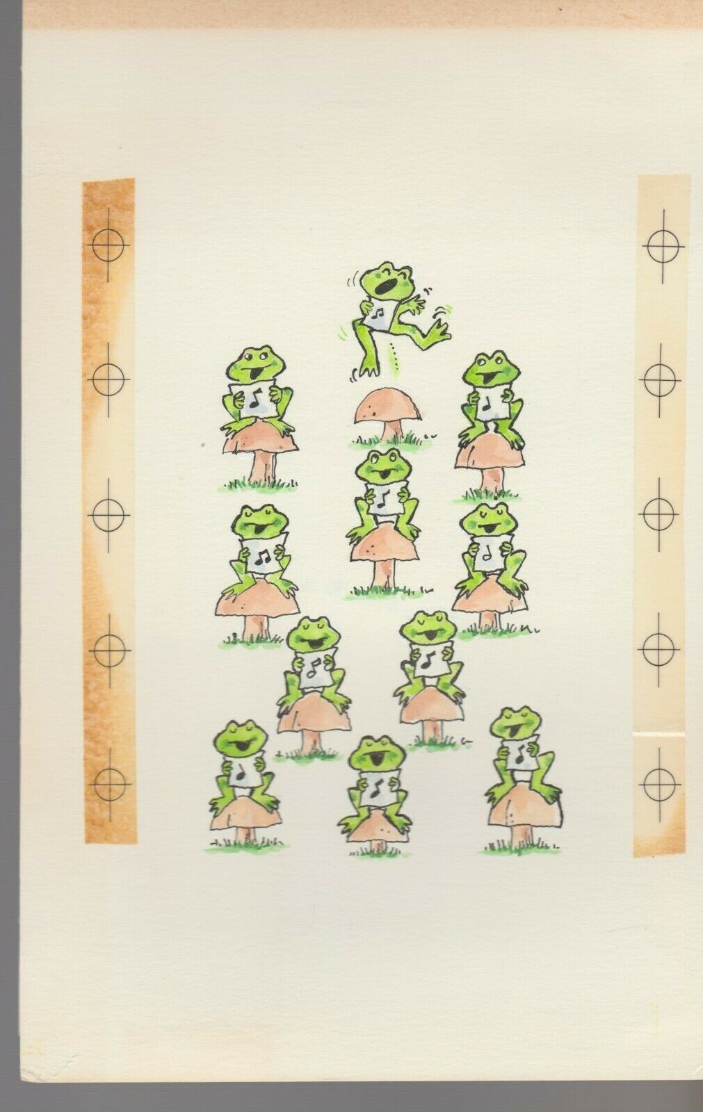 DO WE MISS YOU? Cartoon Frogs Singing 7x11" Greeting Card Art #C9517 ...