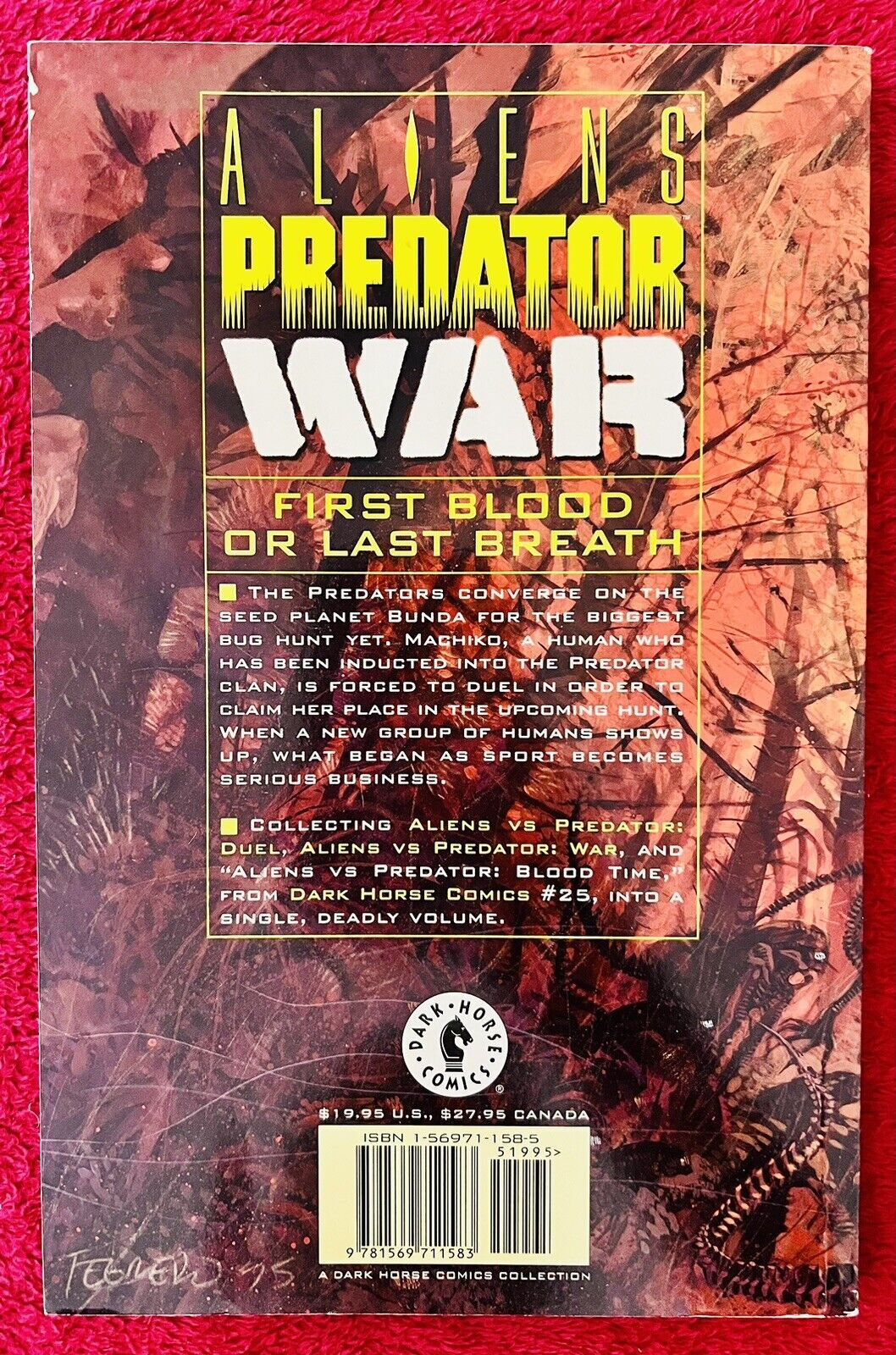 Aliens Versus Predator WAR Graphic Novel 1st Printing. Rare Complete ...