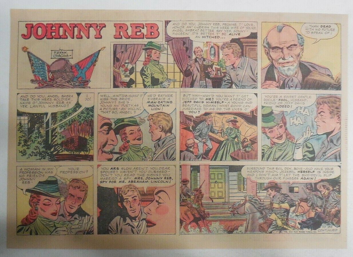 Johnny Reb Sunday by Frank Giacoia & Jack Kirby from 6/29/1958 Half ...