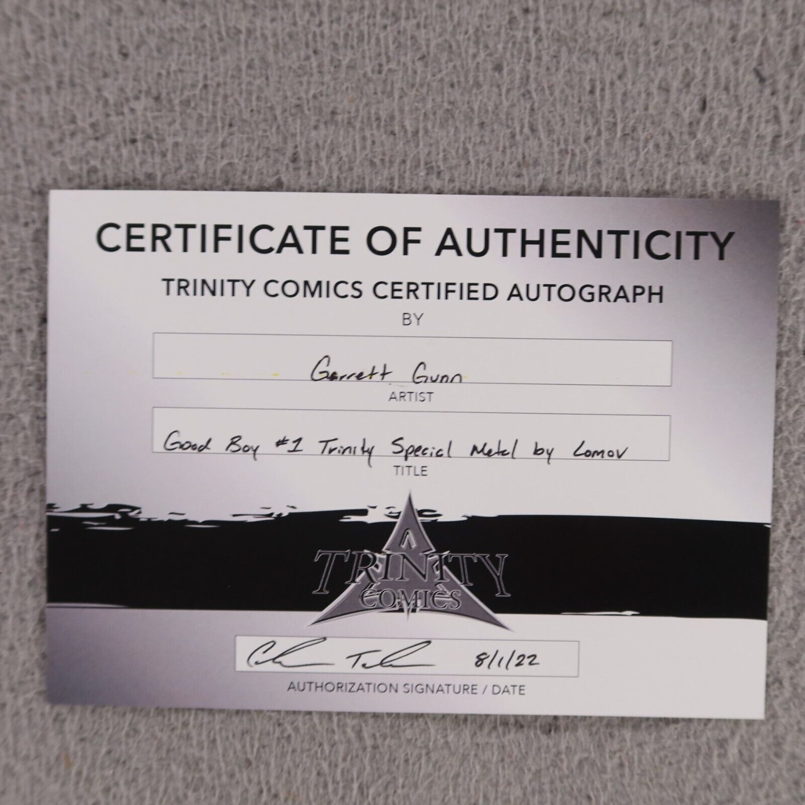 Good Boy #1 Virgin Metal Igor Lomov Matrix Homage Garrett Gunn SS 2021 ...