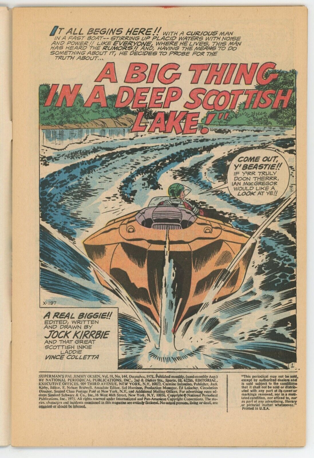 Superman’s Pal Jimmy Olsen #144 VFNM 9.0 DC 1971 Bronze Age Kirby 4th ...