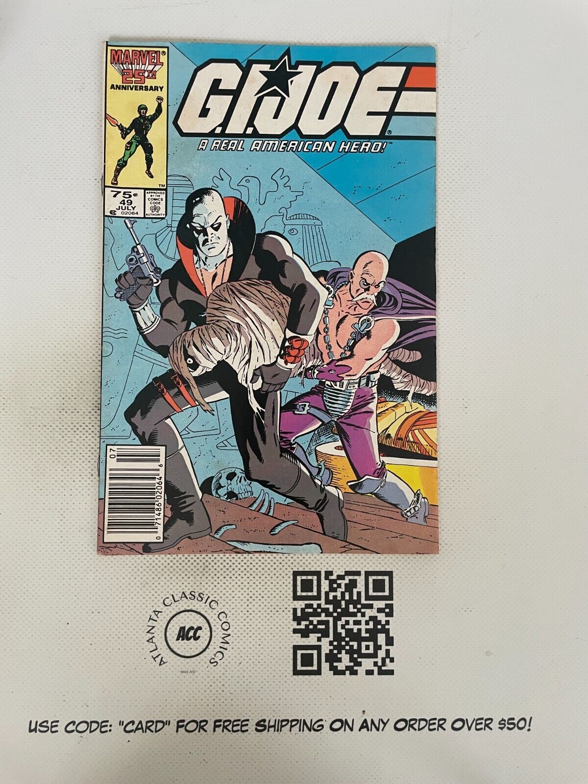 G.I. Joe # 49 VF Marvel Comic Book Baroness Duke Snake Eyes Cobra ...