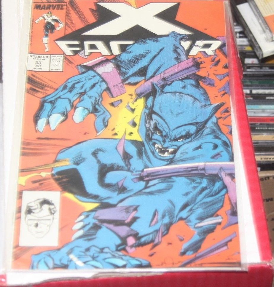 X-Factor comic # 33 (Oct 1988, Marvel)" cyclops jean gray iceman beast ...