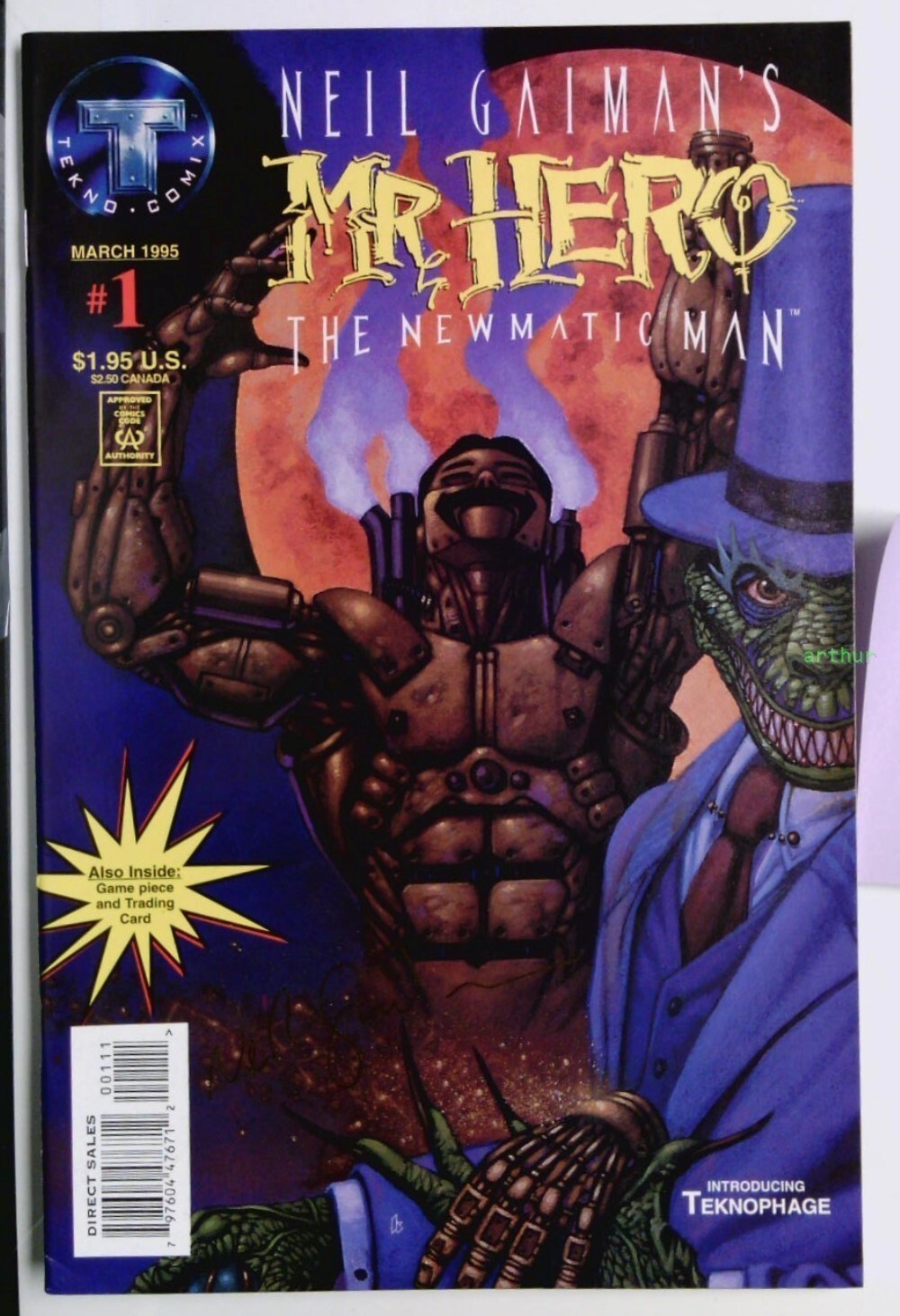 Neil Gaimans Mr. Hero - The Newmatic Man #1A (Mar 1995, Big ...