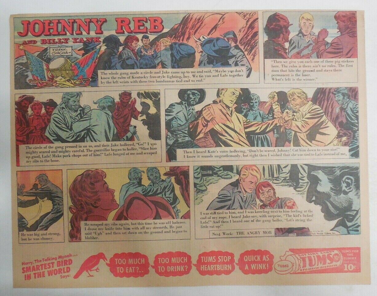Johnny Reb Sunday by Frank Giacoia & Jack Kirby from 7/14/1957 Half ...