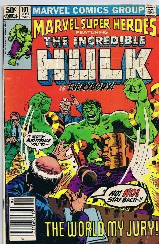 Marvel Super Heroes #101 ORIGINAL Vintage 1981 Marvel Comics Incredible Hulk | Comic Books ...