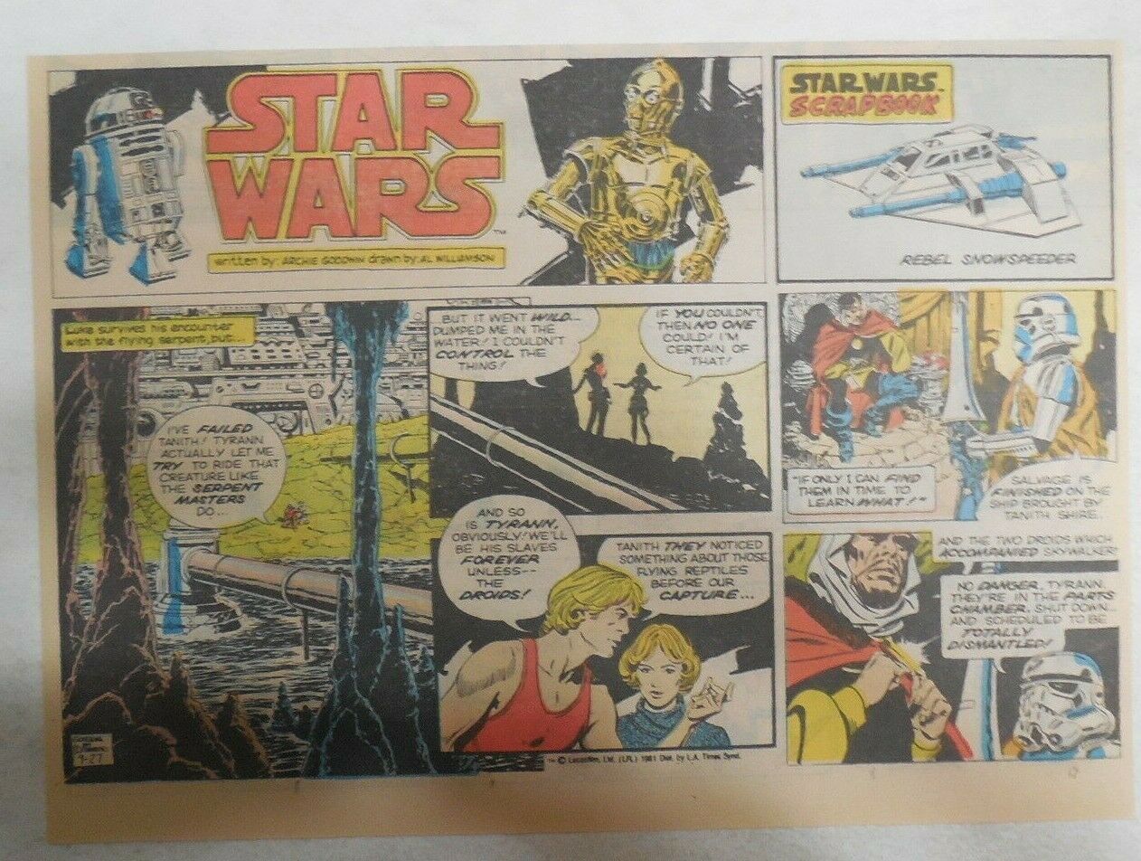 Star Wars Sunday Page by Al Williamson from 9/27/1981 Large Half Page Size! | Comic Books ...