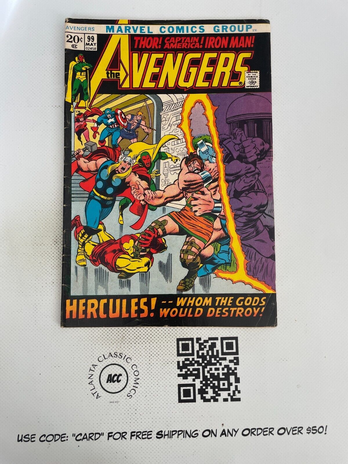 Avengers # 99 FN Marvel Comic Book Hulk Thor Iron Man X-Men Hercules 10 ...