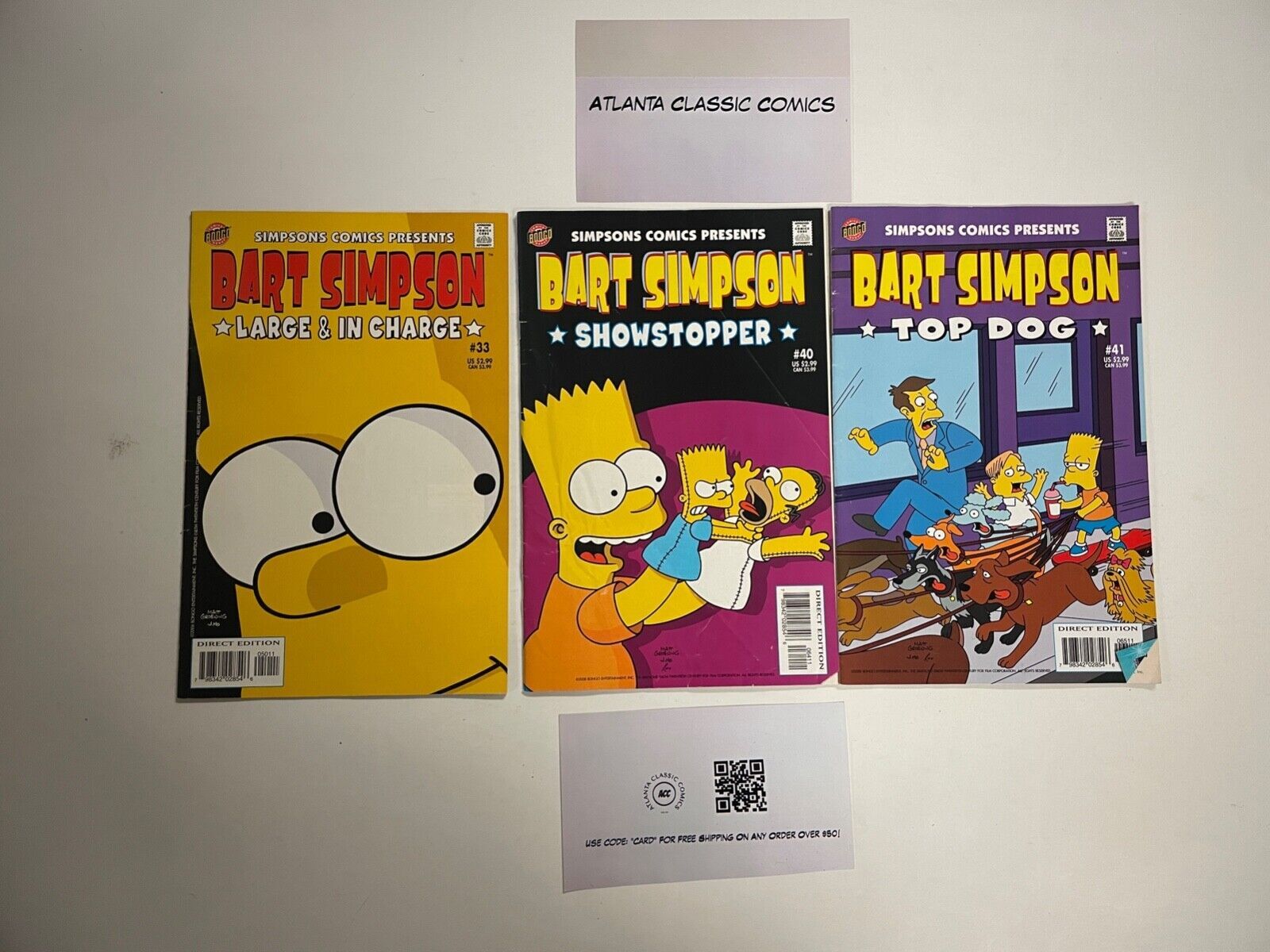 3 Bart Simpson Bongo Comic Group # 33 40 41 Simpson Comics Presents 25 ...