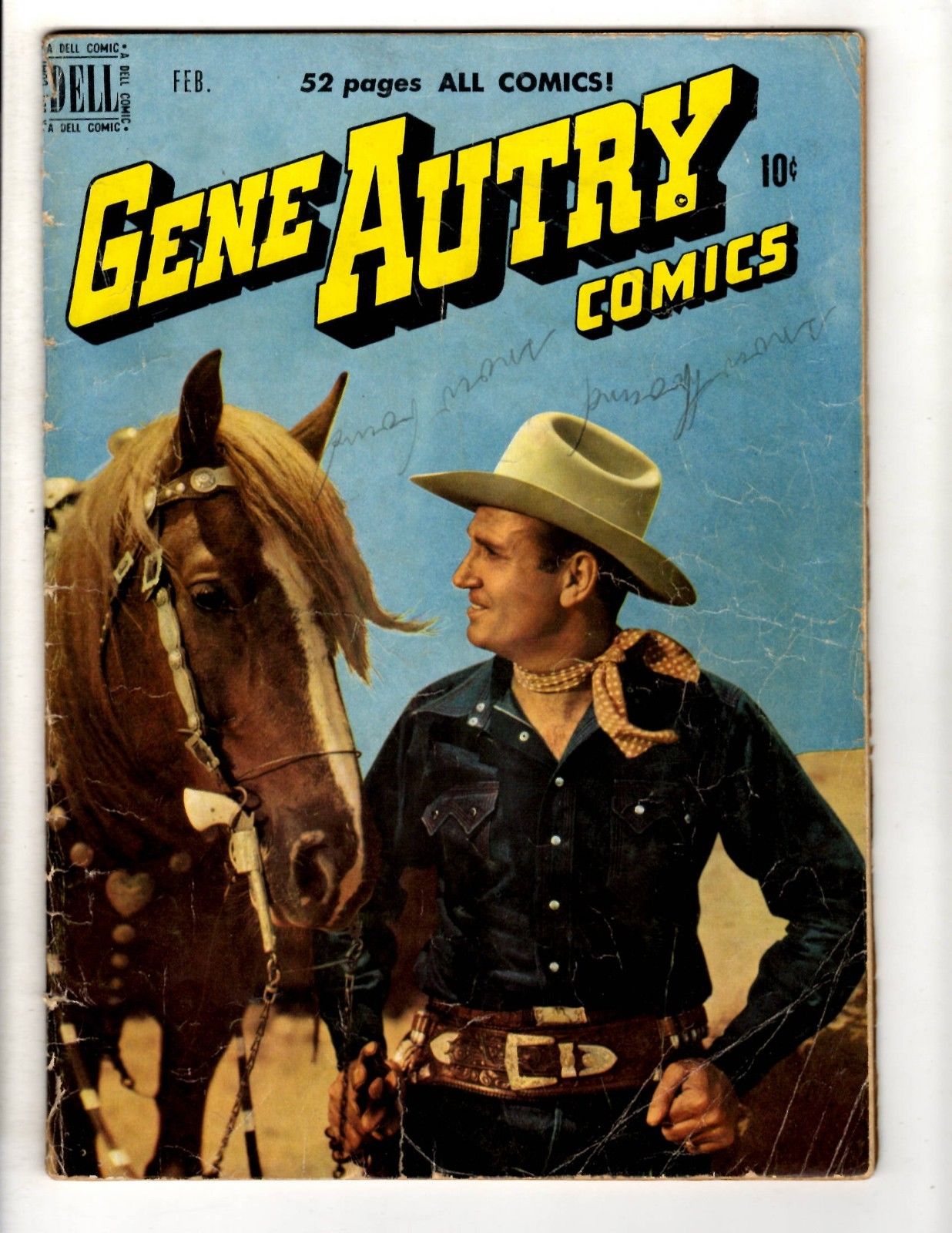 Gene Autry Comics # 36 VG/FN Dell Golden Age Comic Book Western Photo ...