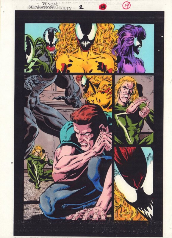 Venom: Separation Anxiety #2 p.19 Color Guide - Scream, Agony, Riot ...