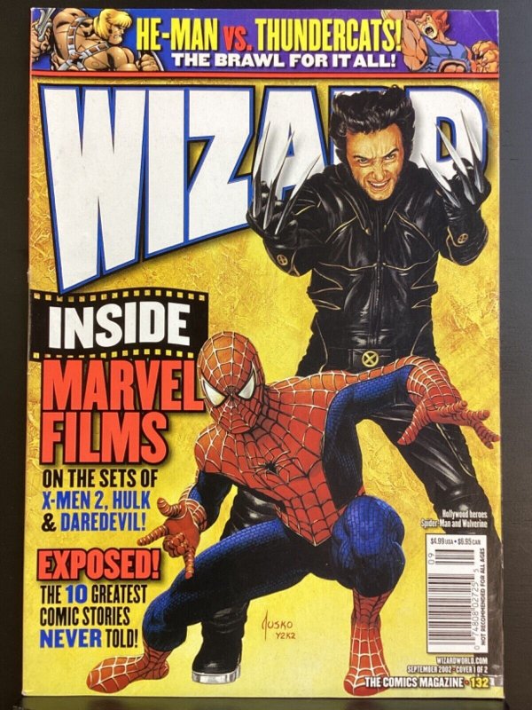 Wizard Magazine #132 Wolverine Spider-Man Jusko Marvel Movies 100 ...