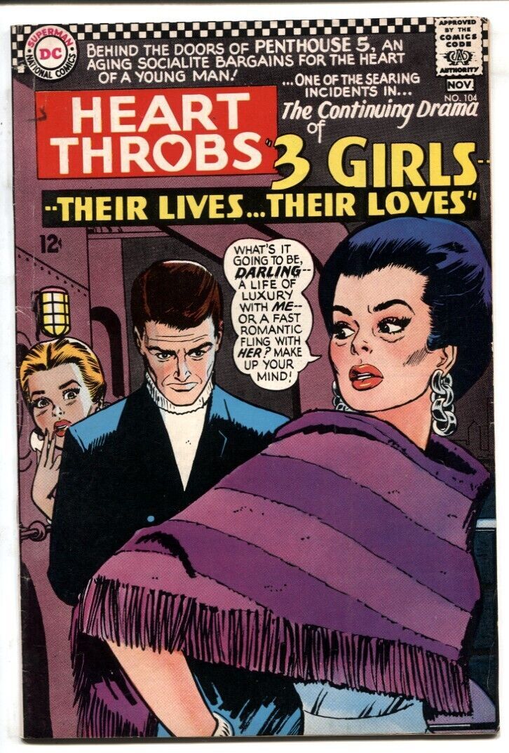 Heart Throbs #104 1966 DC Romance comic book VG/F | Comic Books ...