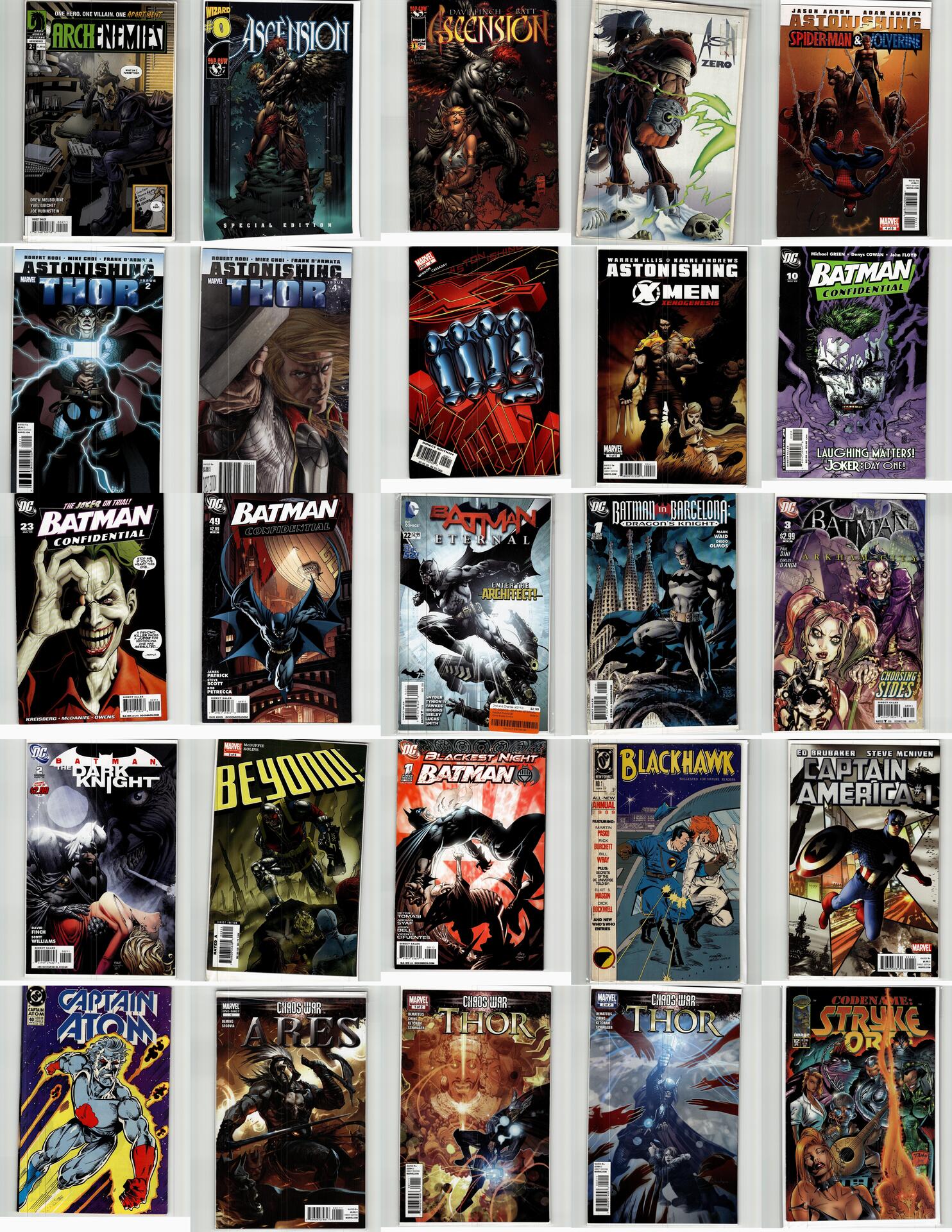 Lot of 25 Comics (See Description) Batman, Thor, Ascension, X Men ...