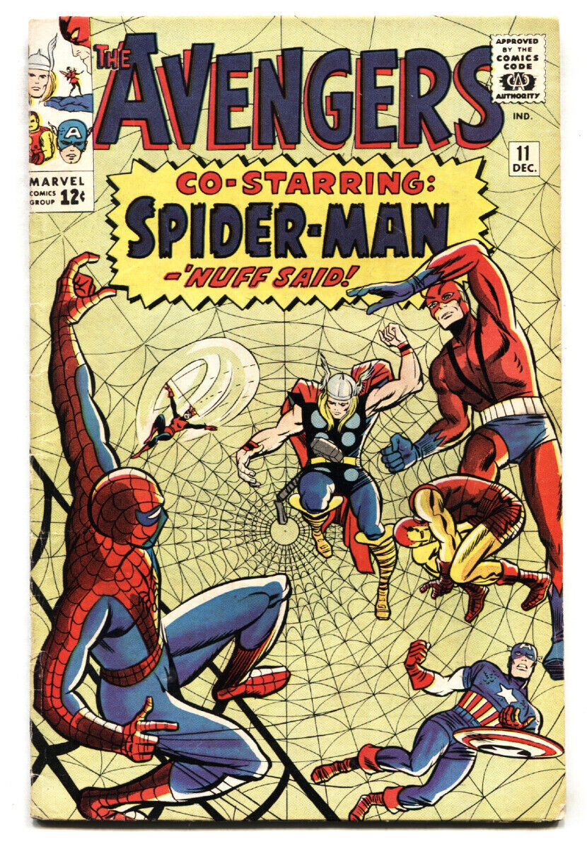 Avengers #11--comic book --Spider-Man crossover-- Silver-age --Marvel ...