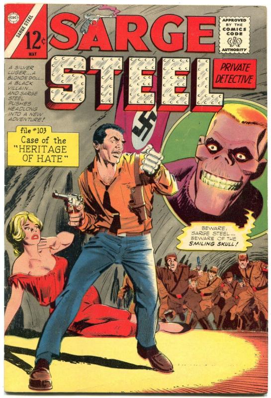 Sarge Steel #3 1965-Charlton-Shinig Skull-Nazi Criminal--Fn/Vg | Comic ...