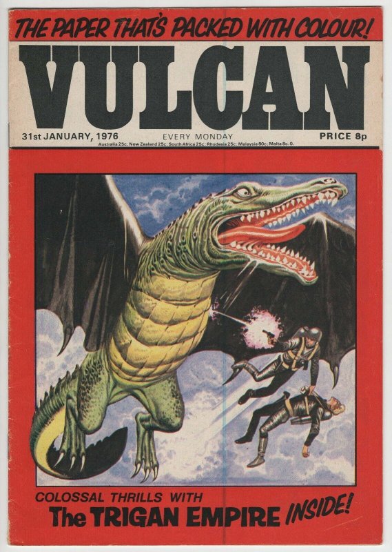 1976 Jan 31 VULCAN UK Weekly Comic Magazine FN 6.0 Mytek the Mighty ...