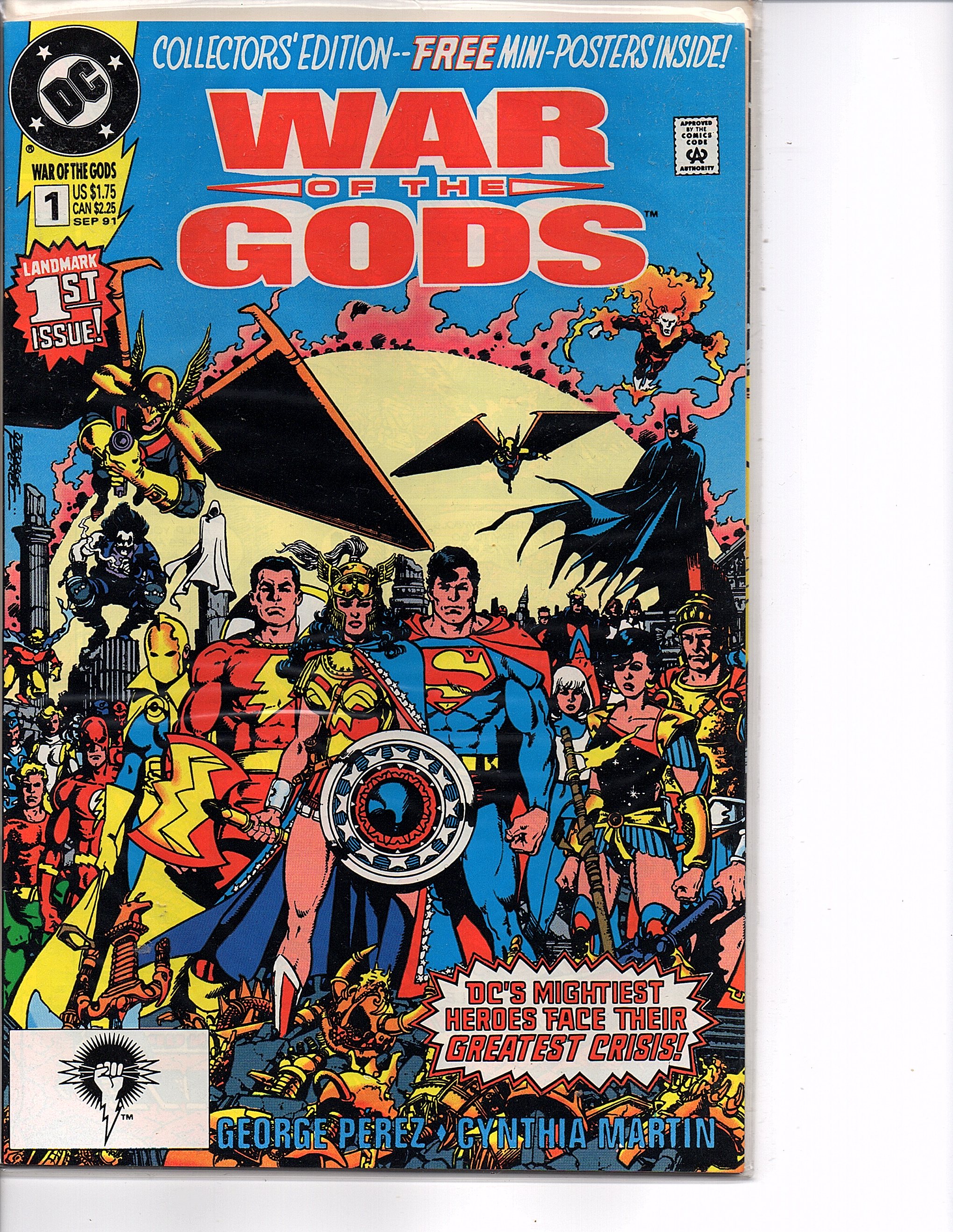 DC Comics War of the Gods #1 Collector's Edition Mini-Posters George ...