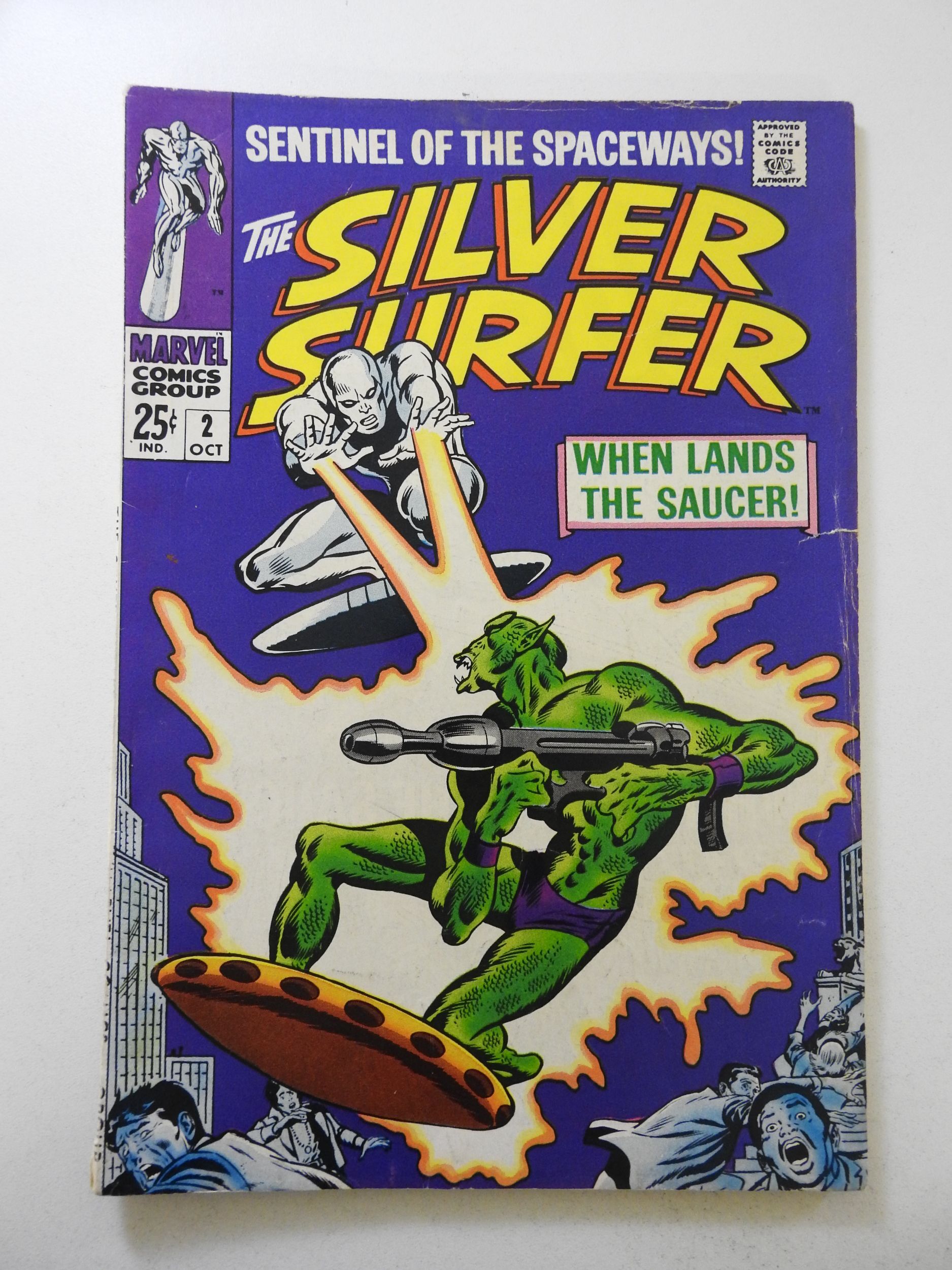The Silver Surfer #2 (1968) FN- Condition! 1/2 in tear fc, 1/4 in spine ...