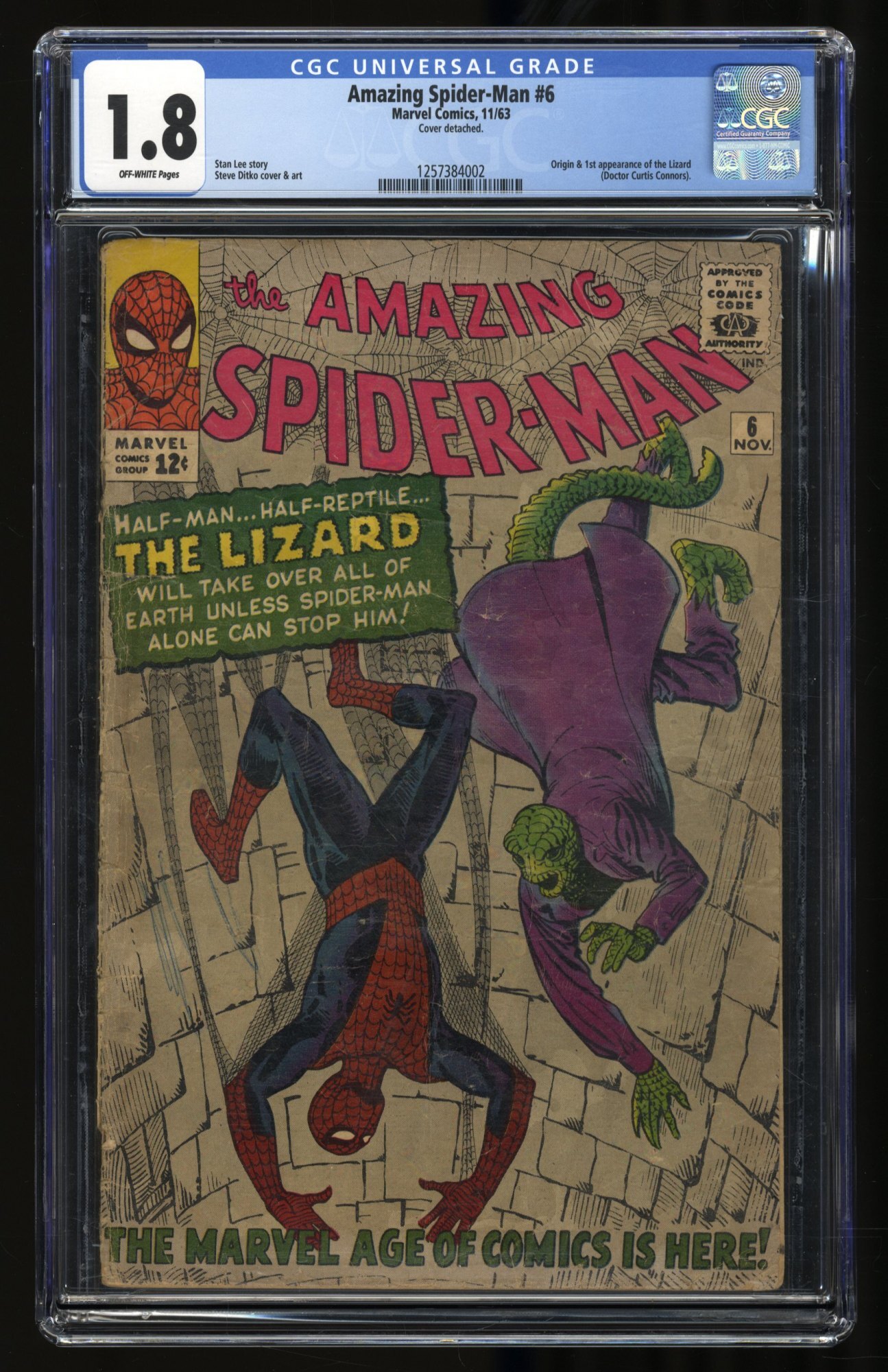 Amazing Spider-Man #6 CGC GD- 1.8 Off White 1st Full Appearance of ...