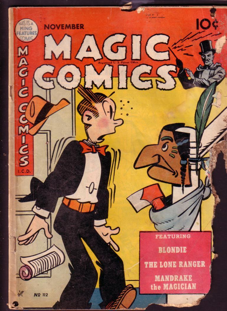 Magic Comic #112 Lone Ranger Mandrake Secret Agent X-9 P/FR | Comic ...