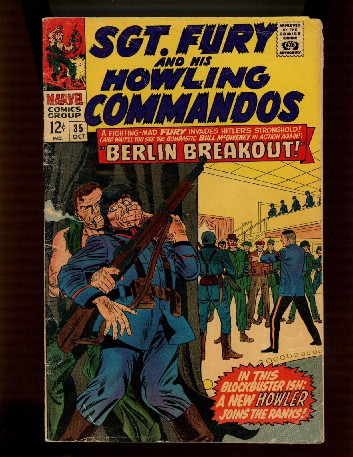 (1966) Sgt. Fury #35 - Key! Hitler Depicted on Cover! "Berlin Breakout ...
