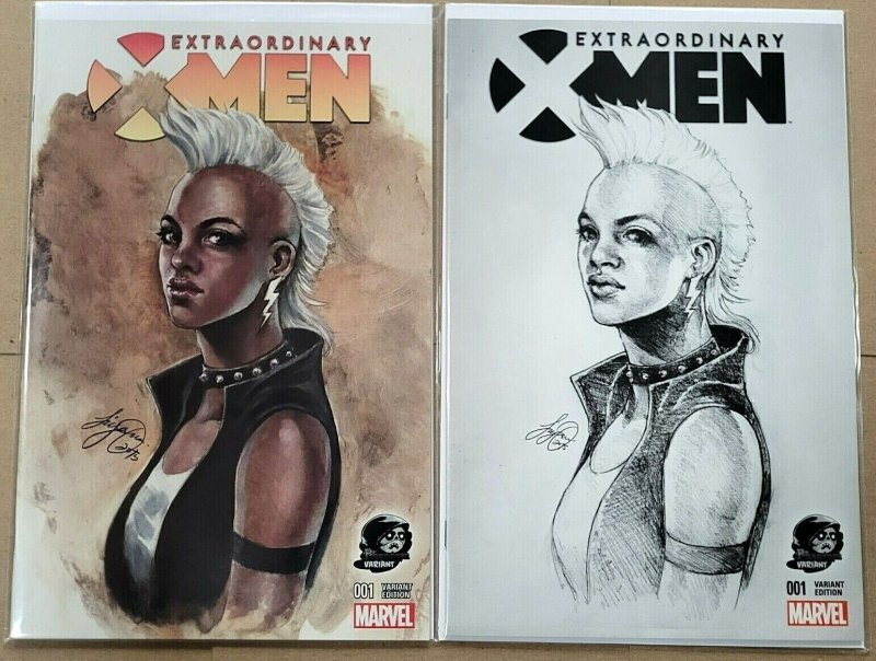 Marvel Extraordinary X-Men #001 Siya OUM Phantom Color & Sketch Variant ...