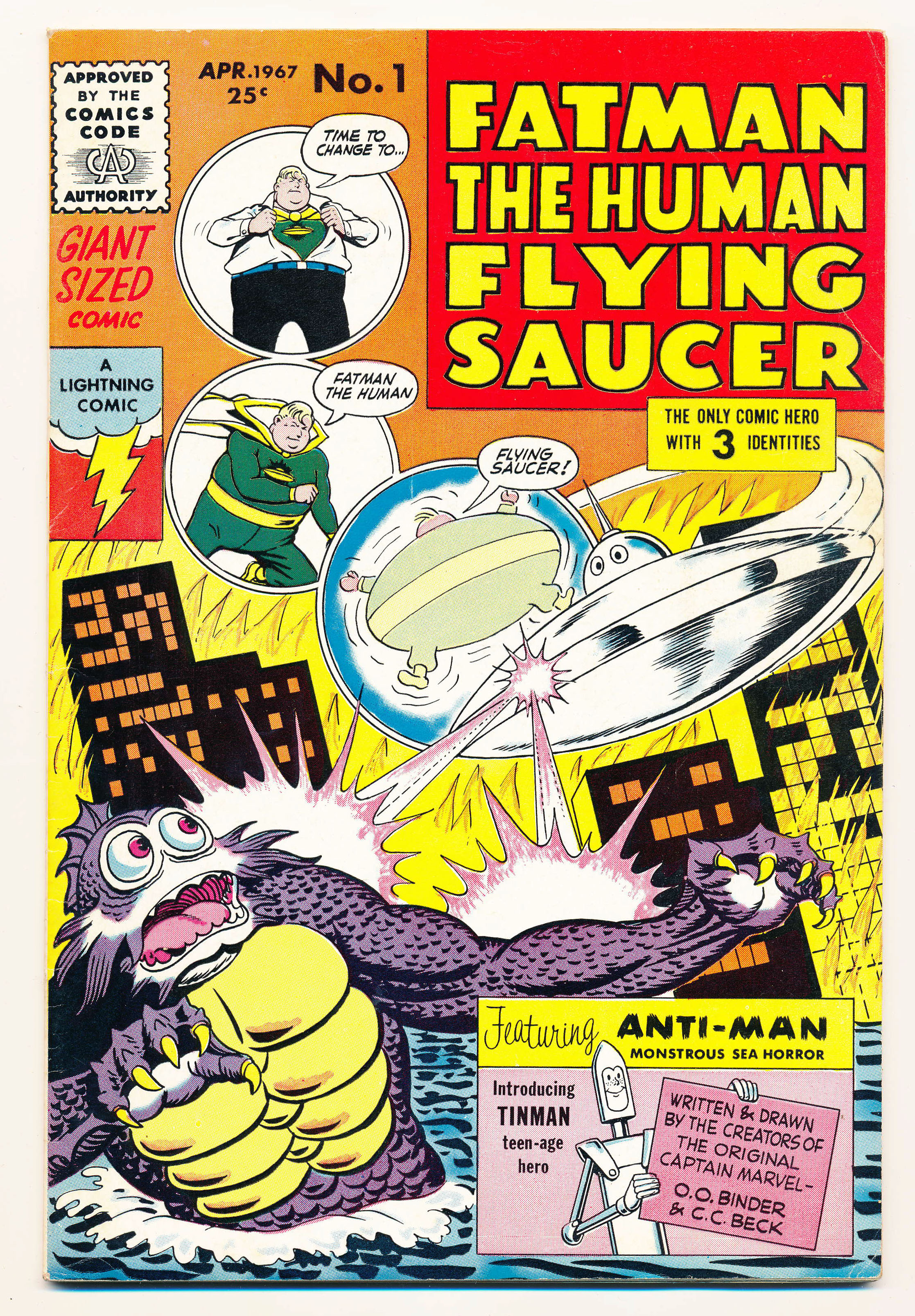 Fatman the Human Flying Saucer (1967) #1 FN | Comic Books - Silver Age ...