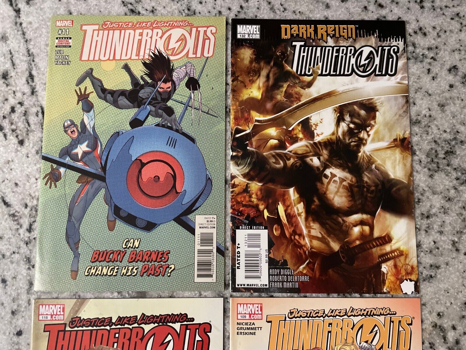 4 Thunderbolts Marvel Comic Books # 109 118 132 11 Venom Deadpool Hulk ...